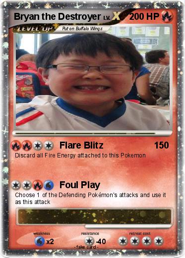Pokémon Bryan the Destroyer - Flare Blitz - My Pokemon Card
