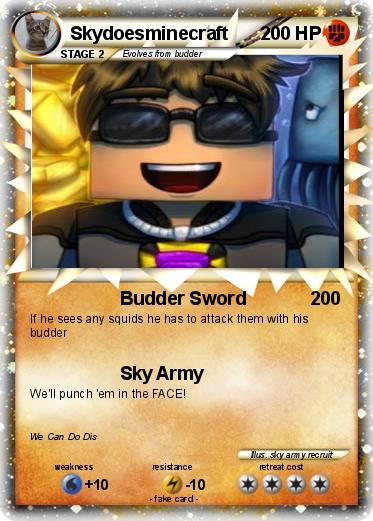 Pokémon Skydoesminecraft 201 201 - Budder Sword - My Pokemon Card