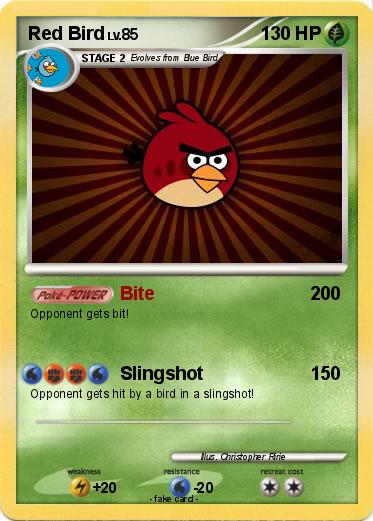 Pokémon Red Bird 127 127 - Bite - My Pokemon Card