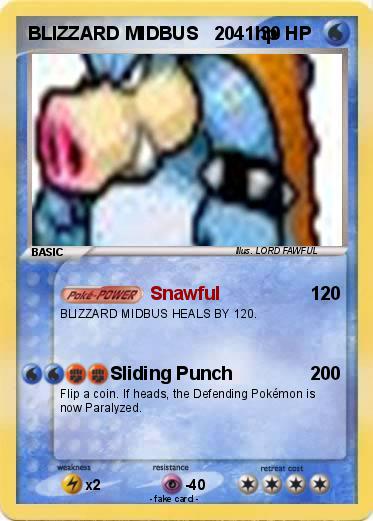 Pokémon BLIZZARD MIDBUS 2041hp - Snawful - My Pokemon Card