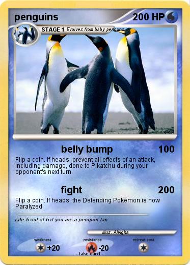 Pokémon penguins 551 551 - belly bump - My Pokemon Card