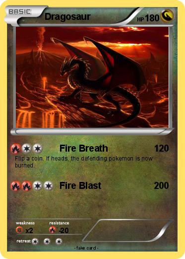 Pokémon Dragosaur 10 10 - Fire Breath - My Pokemon Card