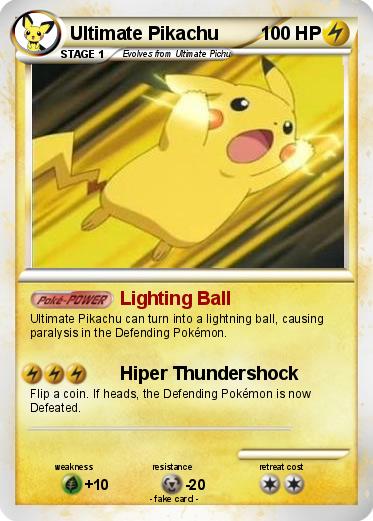 Pokémon Ultimate Pikachu 13 13 - Lighting Ball - My Pokemon Card