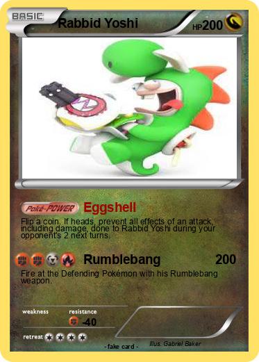 Pokémon Rabbid Yoshi 6 6 - Eggshell - My Pokemon Card
