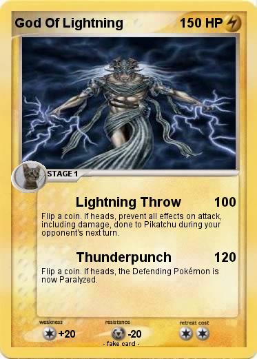 Pokémon God Of Lightning 4 4 - Lightning Throw - My Pokemon Card