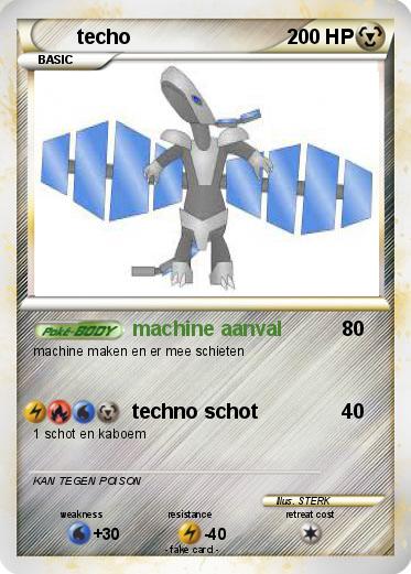 Pokémon techo 1 1 - machine aanval - My Pokemon Card
