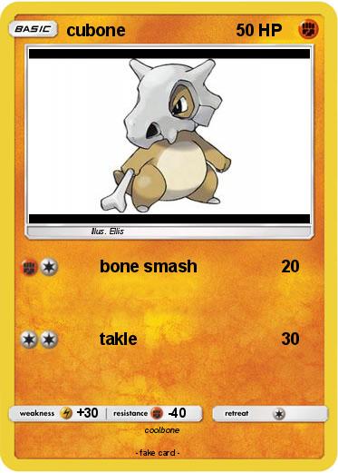 Pokémon cubone 191 191 - bone smash - My Pokemon Card