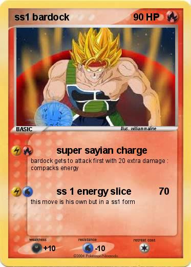 Pokémon ss1 bardock - super sayian charge - My Pokemon Card