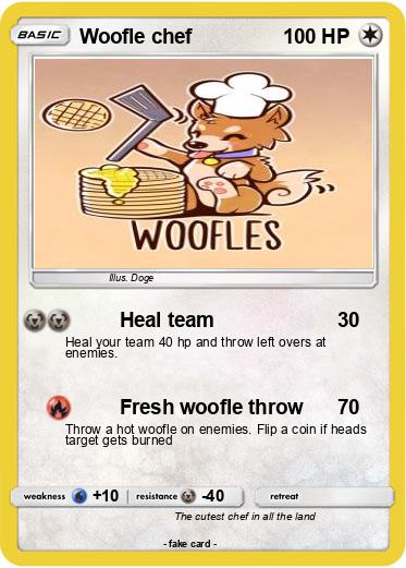 Pokémon Woofle chef - Heal team - My Pokemon Card