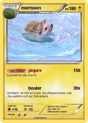 Pokémon morisson 1 1 - piqure - Ma carte Pokémon