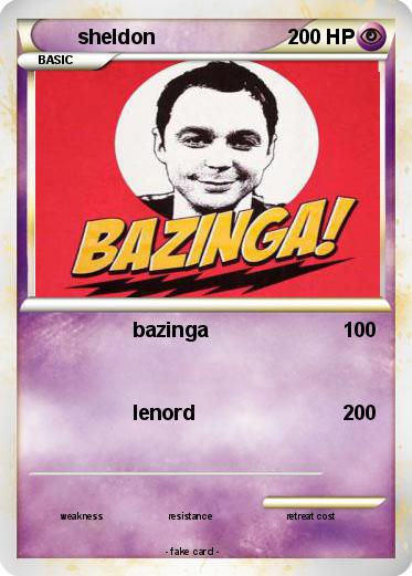 Pokémon sheldon 287 287 - bazinga - My Pokemon Card