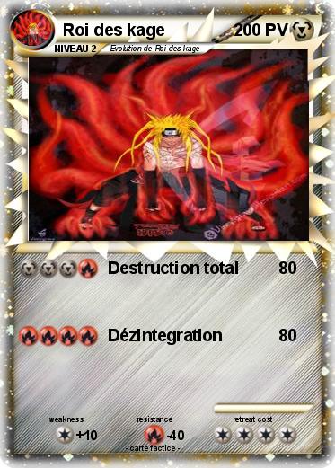 Pokémon Roi des kage - Destruction total - Ma carte Pokémon