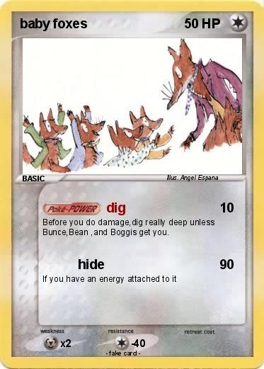 Pokémon baby foxes - dig - My Pokemon Card
