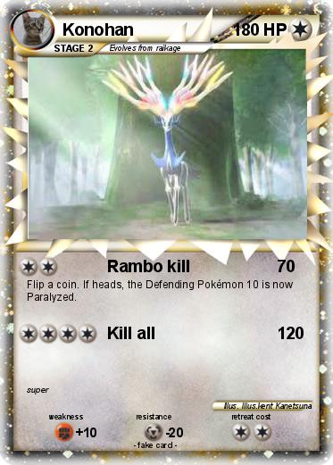 Pokémon Konohan 1 1 - Rambo kill - My Pokemon Card