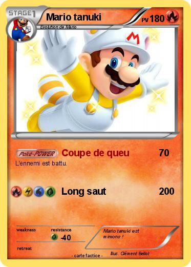 Pokémon Mario tanuki 32 32 - Coupe de queu - Ma carte Pokémon