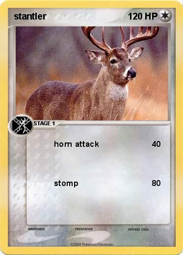 Pokémon stantler - horn attack - My Pokemon Card