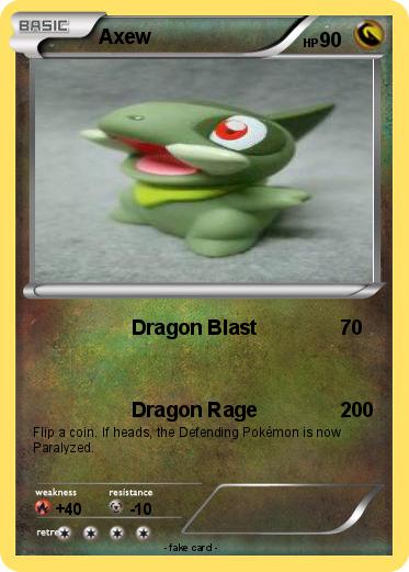 Pokémon Axew 238 238 - Dragon Blast - My Pokemon Card