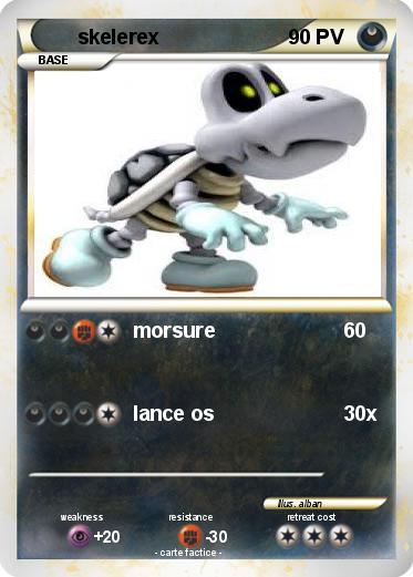 Pokémon skelerex 124 124 - morsure - Ma carte Pokémon