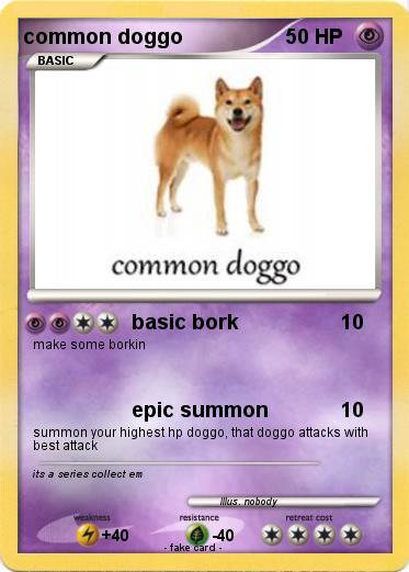 Pokémon common doggo - basic bork - My Pokemon Card