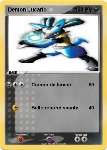Pokémon Demon Lucario - Combo de lancer - Ma carte Pokémon