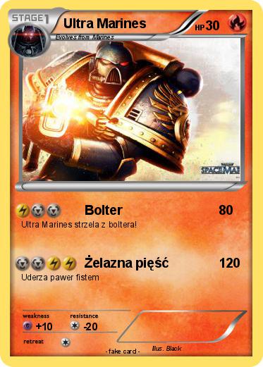 Pokémon Ultra Marines - Bolter - Twoja własna karta pokemon