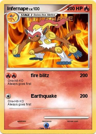 Pokémon Infernape 953 953 - fire blitz - My Pokemon Card