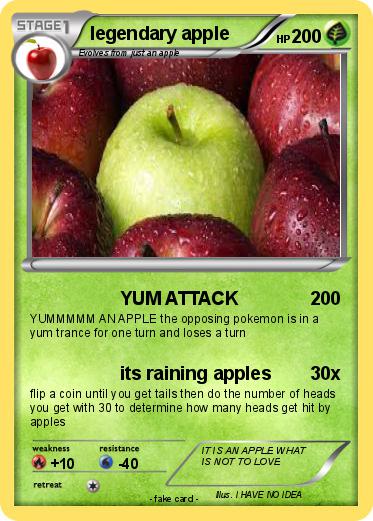 Pokémon legendary apple - YUM ATTACK - My Pokemon Card