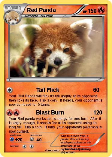 Pokémon Red Panda 56 56 - Tail Flick - My Pokemon Card