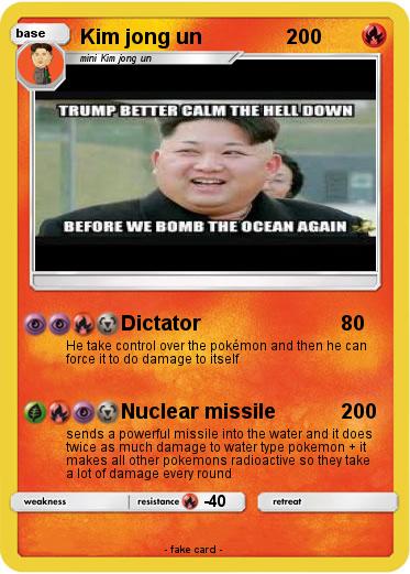 Pokémon Kim jong un 424 424 - Dictator - My Pokemon Card
