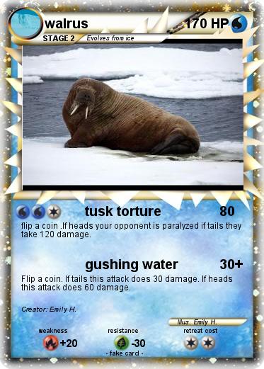 Pokémon walrus 86 86 - tusk torture - My Pokemon Card