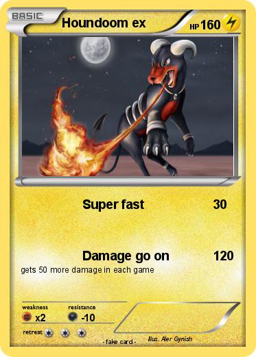 Pokémon Houndoom ex 8 8 - Super fast - My Pokemon Card