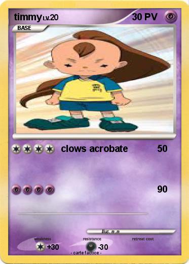 Pokémon timmy 316 316 - clows acrobate - Ma carte Pokémon
