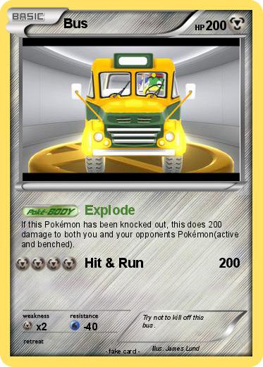Pokémon Bus 76 76 - Explode - My Pokemon Card