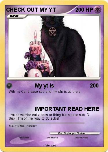 Pokémon CHECK OUT MY YT - My yt is - My Pokemon Card