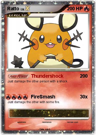 Pokémon Ratto 1 1 - Thundershock - My Pokemon Card