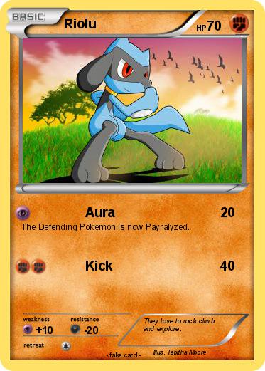 Pokémon Riolu 608 608 - Aura - My Pokemon Card