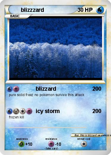 Pokémon blizzzard - blizzard - My Pokemon Card