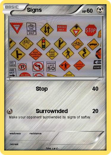Pokémon Signs 2 2 - Stop - My Pokemon Card