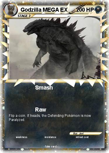 Mega Godzilla Pokemon Card - Printable Cards