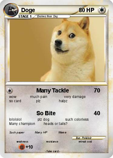 Pokémon Doge 980 980 - Many Tackle - My Pokemon Card