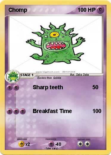 Pokémon Chomp 209 209 - Sharp teeth - My Pokemon Card