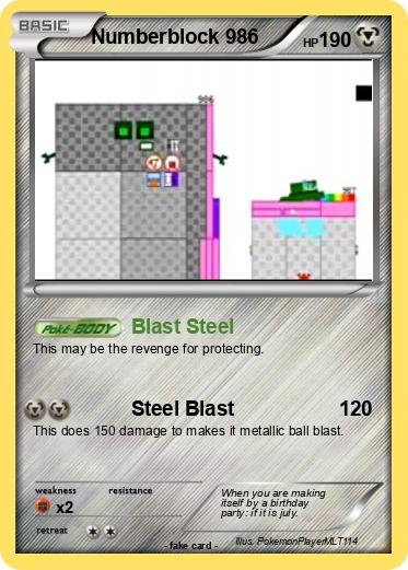 Pokémon Numberblock 986 986 - Blast Steel - My Pokemon Card