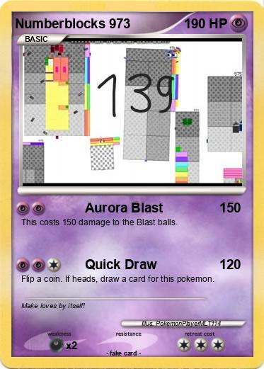 Pokémon Numberblocks 973 973 - Aurora Blast - My Pokemon Card