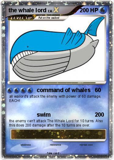 Pokémon the whale lord - command of whales - My Pokemon Card
