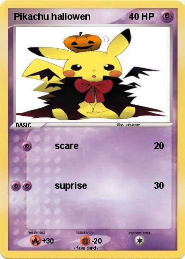 Pokémon Pikachu hallowen 1 1 - scare - My Pokemon Card