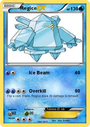 Pokémon Regice 538 538 - Ice Beam - My Pokemon Card