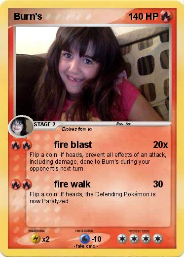 Pokémon Burn s - fire blast - My Pokemon Card