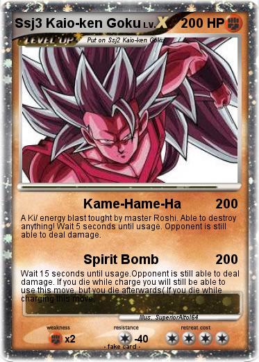 Pokémon Ssj3 Kaio ken Goku - Kame-Hame-Ha - My Pokemon Card