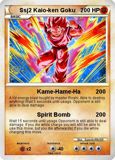 Pokémon Ssj2 Kaio ken Goku - Kame-Hame-Ha - My Pokemon Card
