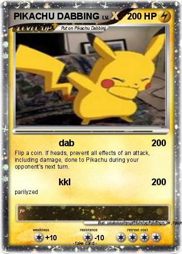 Pokémon PIKACHU DABBING 2 2 - dab - My Pokemon Card